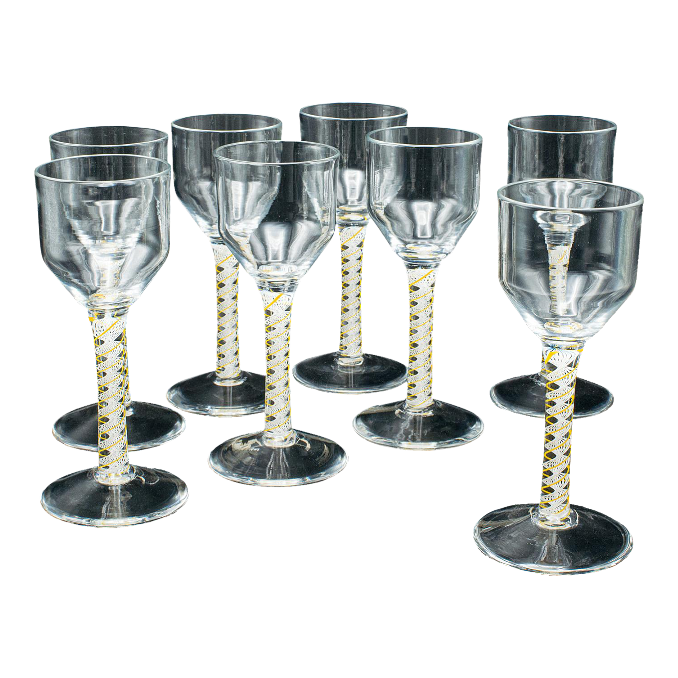 1980's Set of 8 Vintage Aperitif Glasses | Chairish