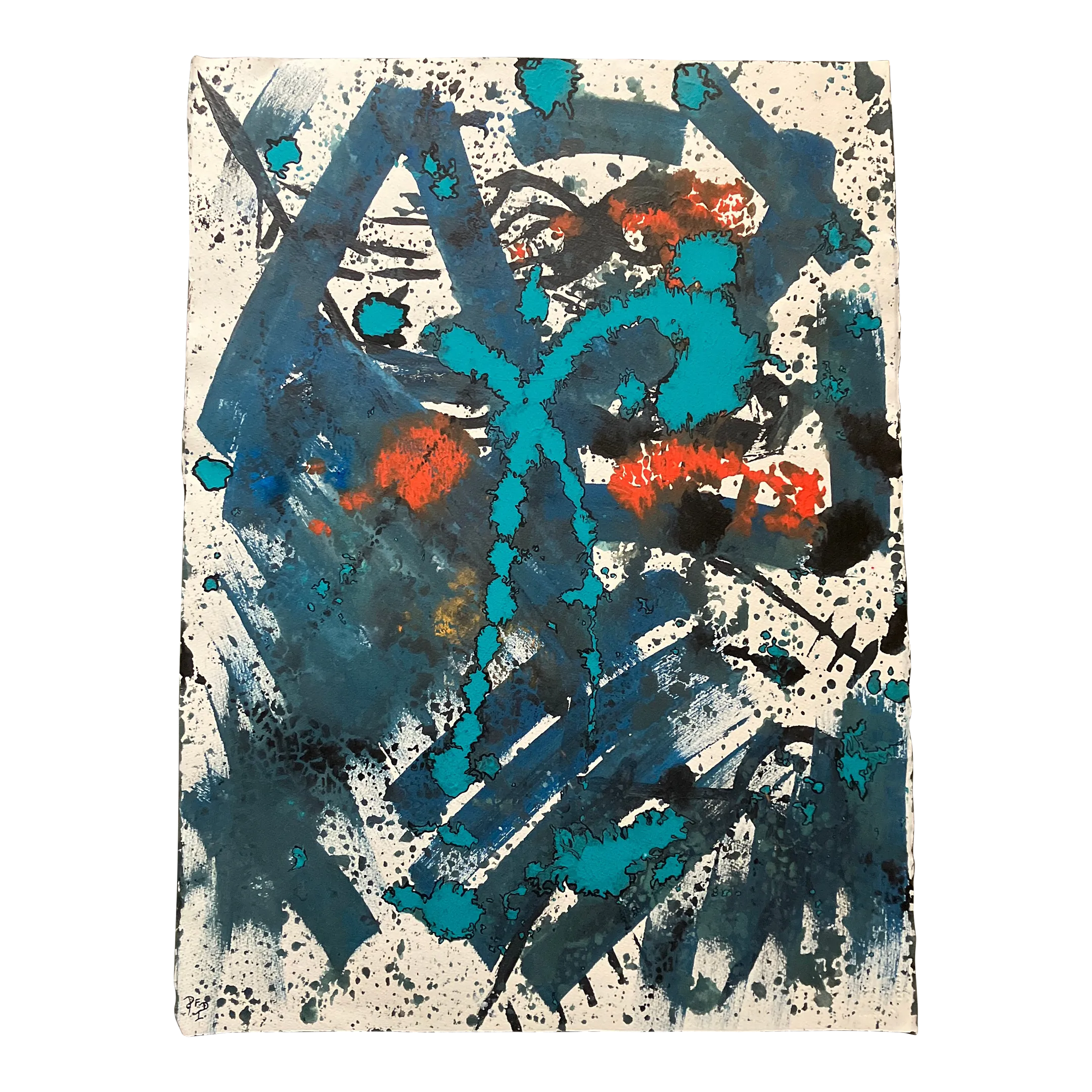 Contemporary Original Abstract Painting Signed 1990’s | Chairish