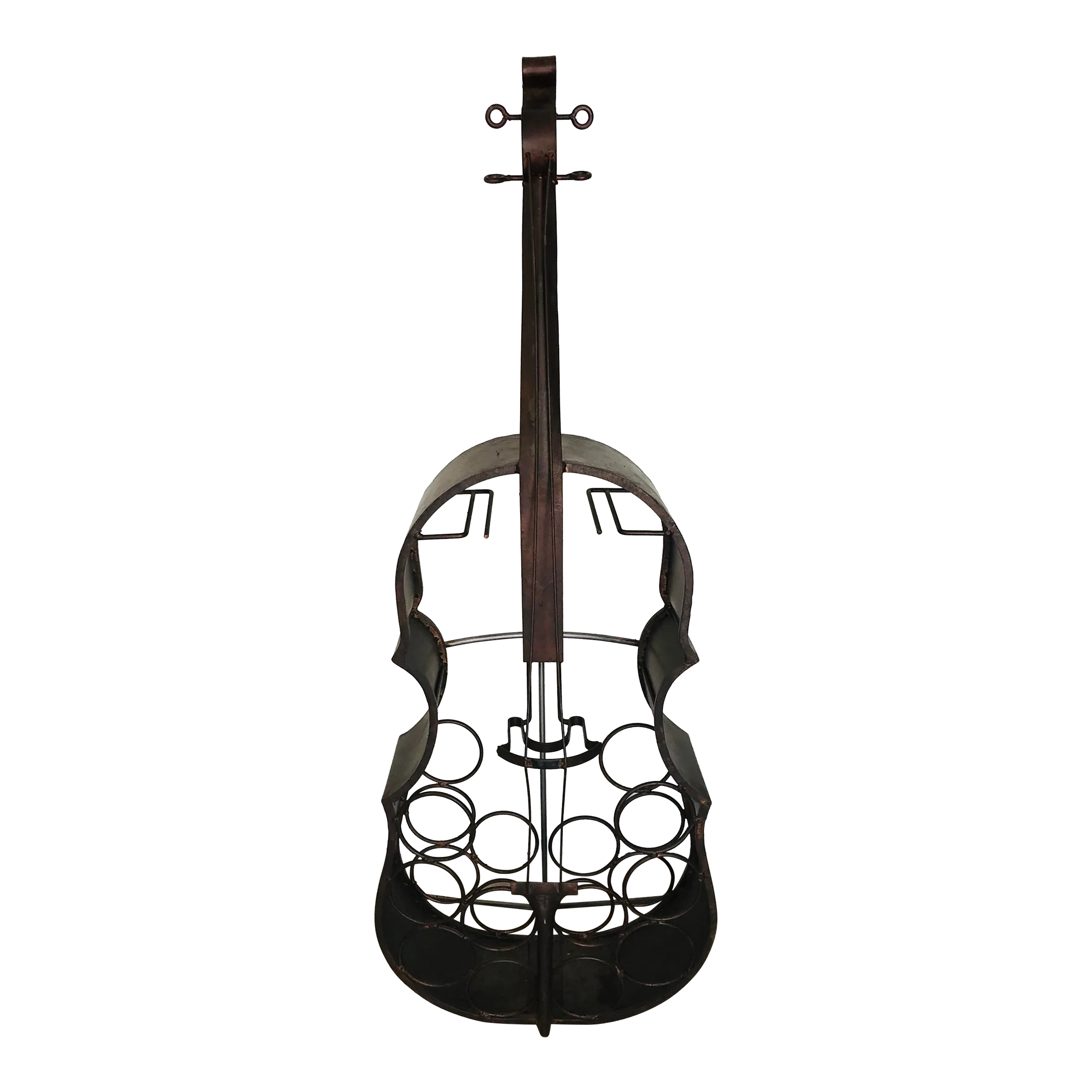 Late 20th Century Art Deco Cello Custom Wrought Iron Bar | Chairish