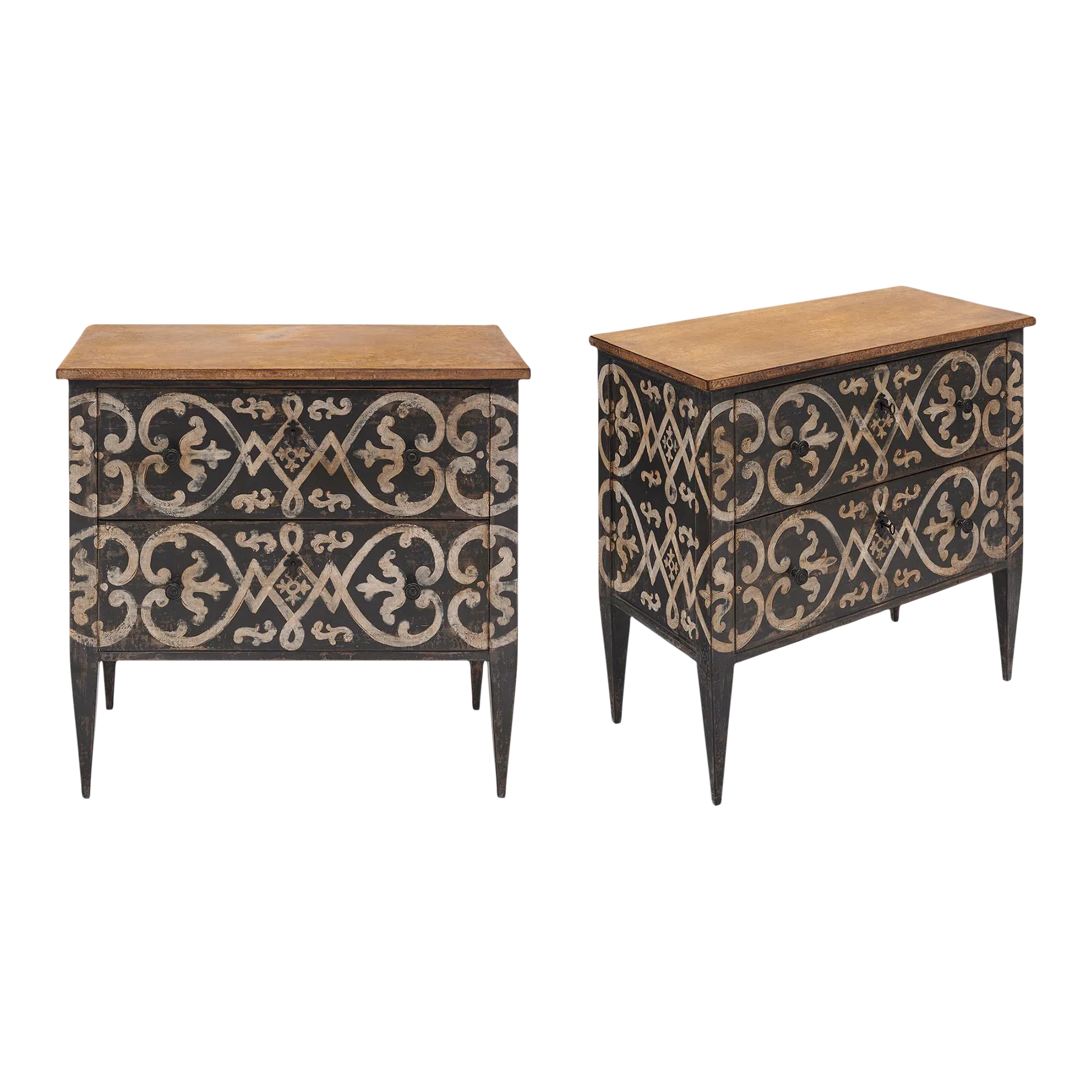 Pair of Painted Italian Chests | Chairish