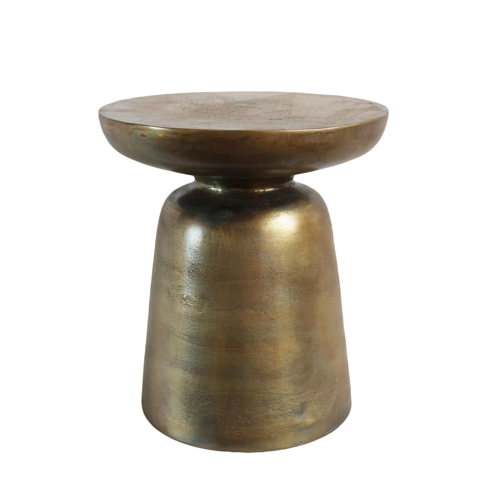 Modern Ibiza Brass Side Table | Chairish