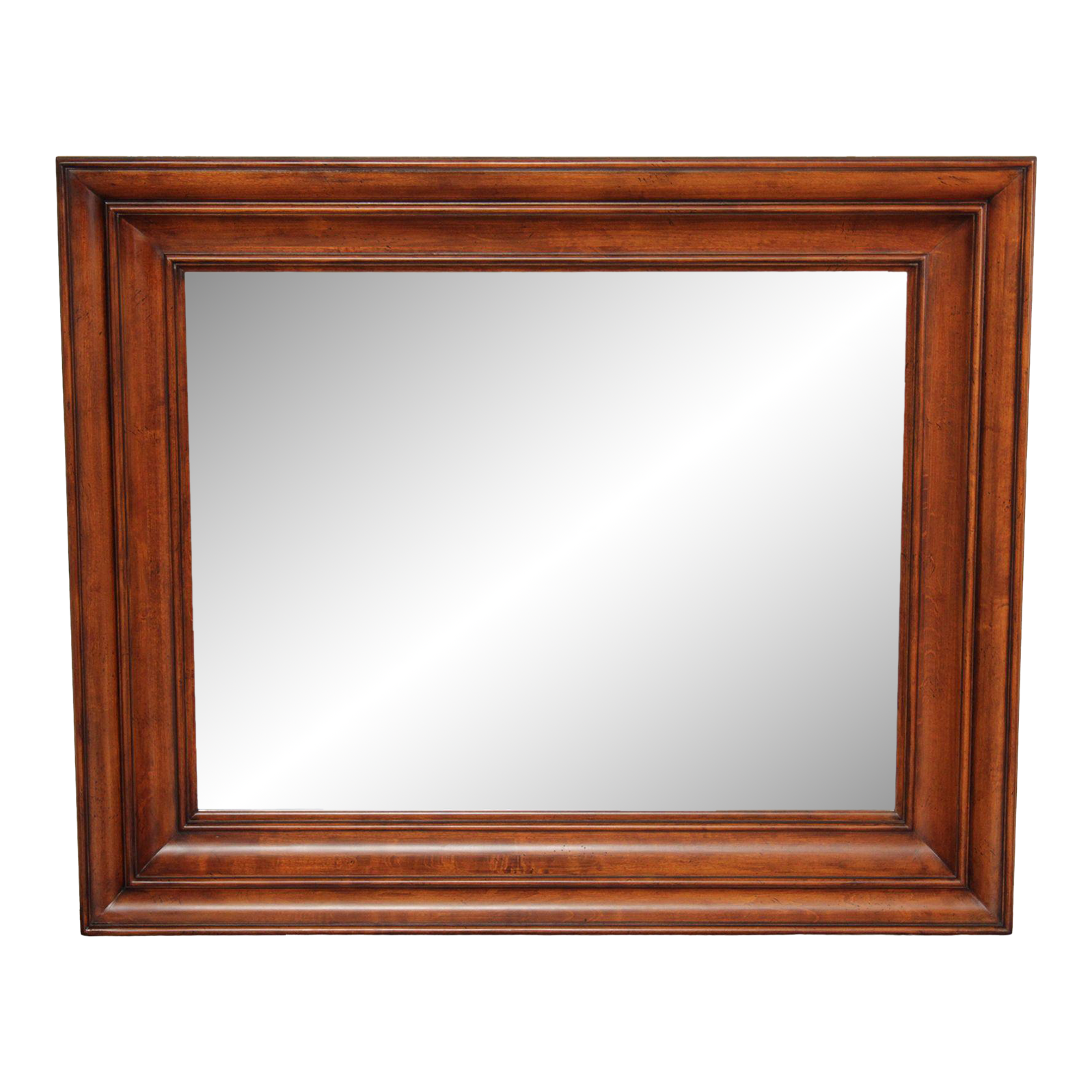 Early 21st Century Traditional Carved Cherry Ogee Frame Wall Mirror ...
