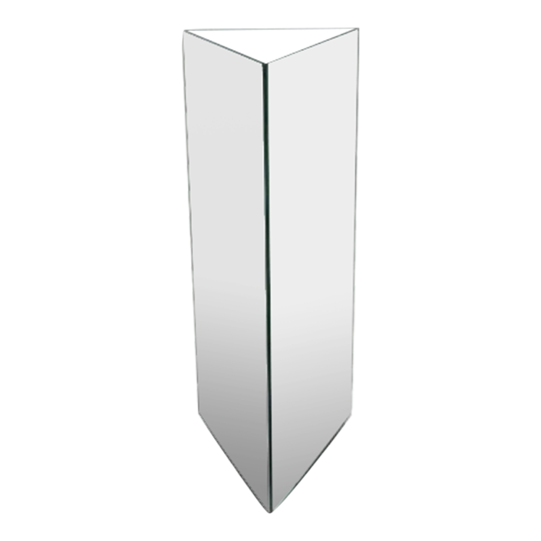 1980s Lighted Triangular Mirrored Pedestals | Chairish