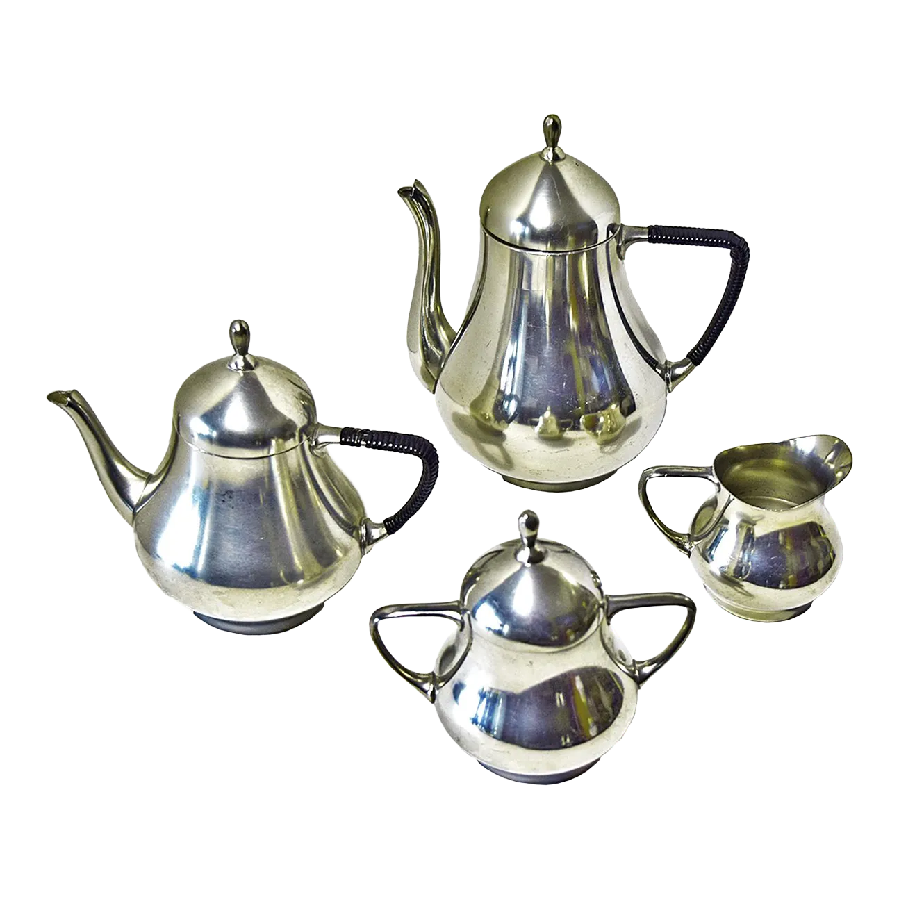 Vintage Mid-Century Bisco Holland Pewter Coffee and Tea Service- 4 ...