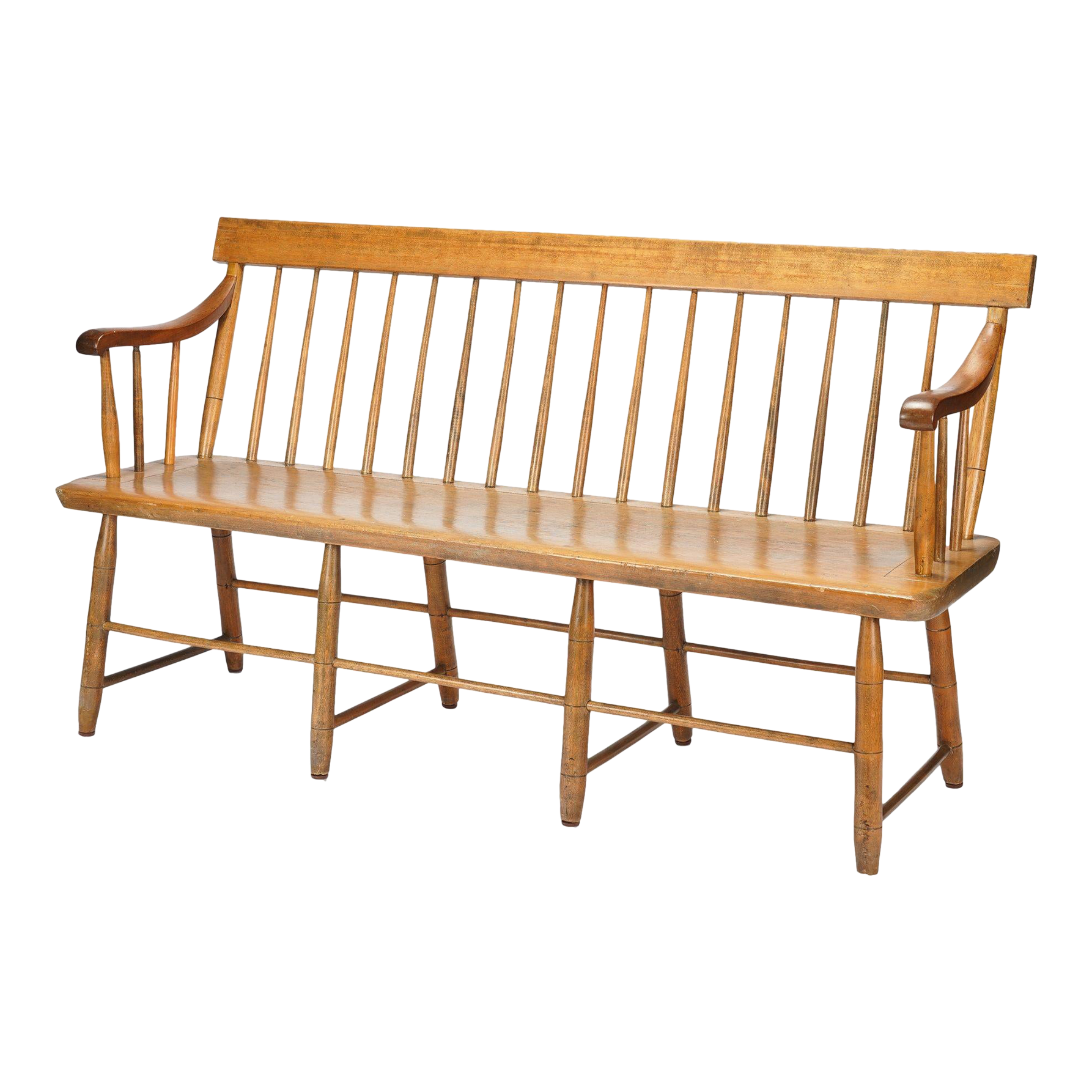 American Windsor Bench, C. 1830 | Chairish