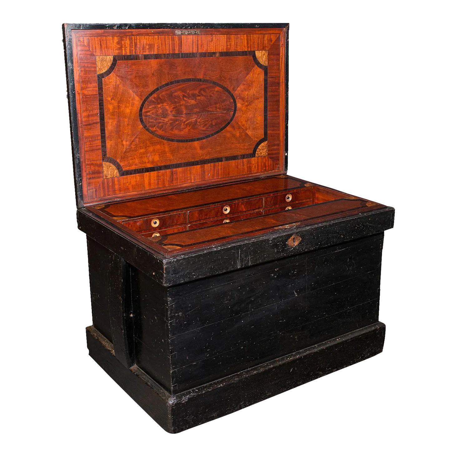 1850s Victorian Antique Cabinet Maker's Chest, English, Tool Trunk ...