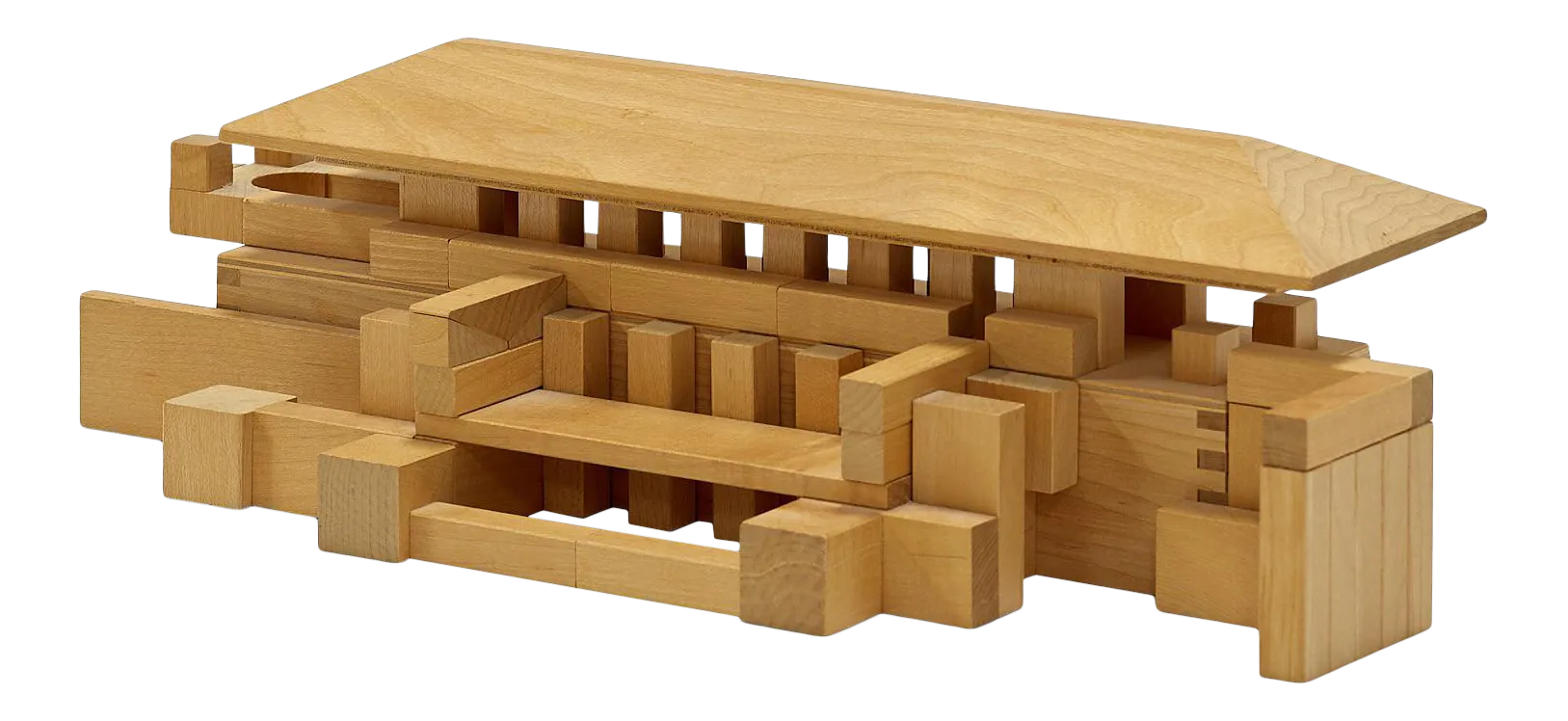 Vintage Handmade Wood Architectural Model | Chairish