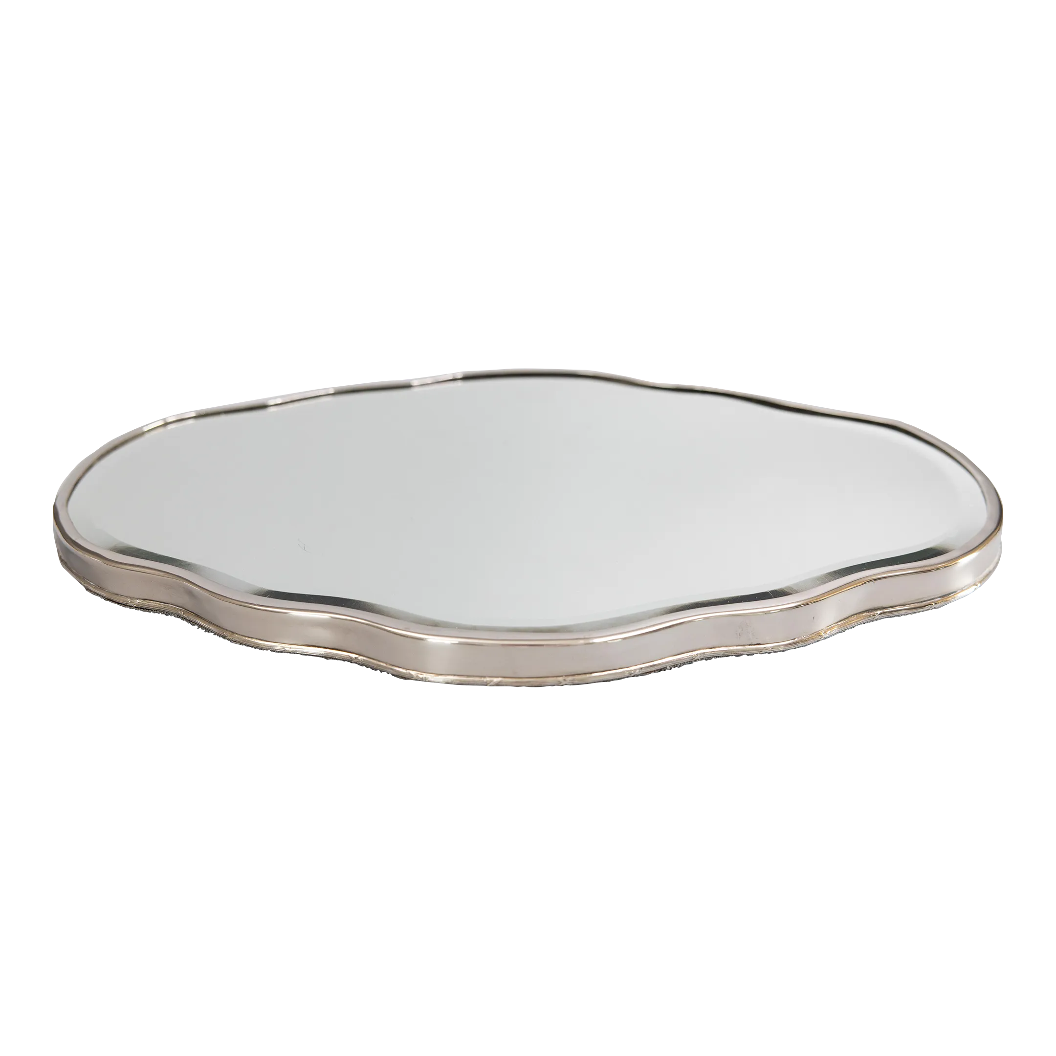 Vintage Silver Plate Mirror Plateau Tray | Chairish