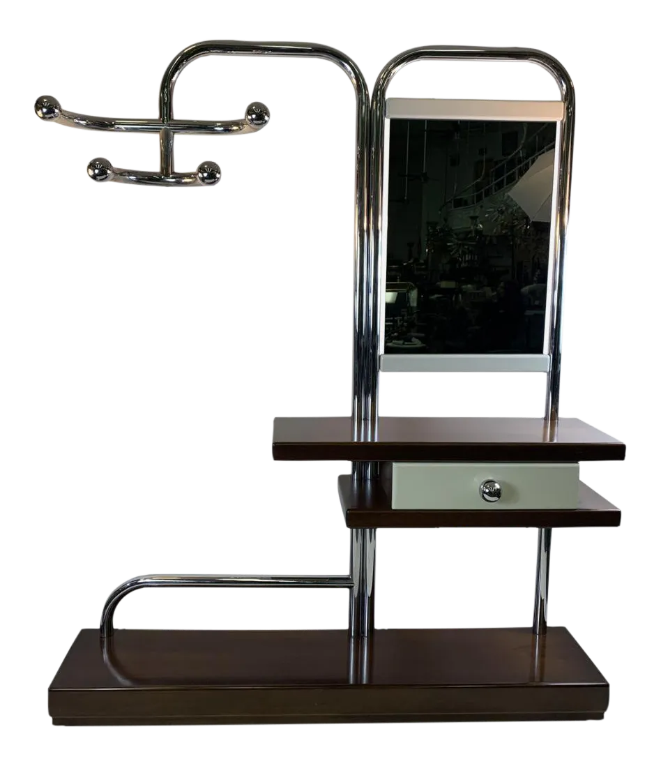 Italian 1970s Modernist Hall Rack Attributed to Willy Rizzo | Chairish