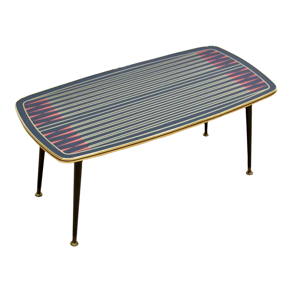 Vintage 1960s Atomic Backgammon Coffee Table | Chairish