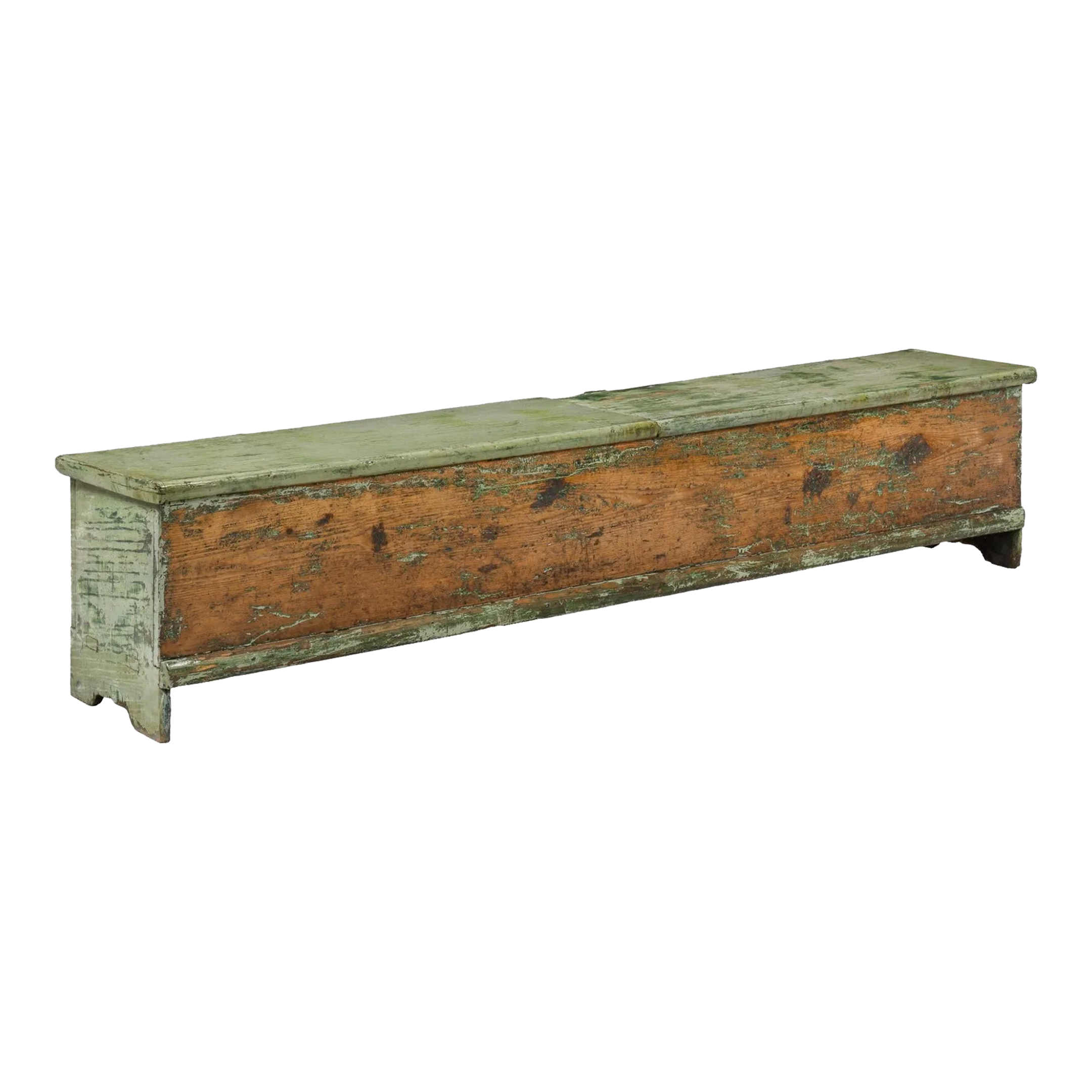 Early 20th Century Antique Rustic Wood Bench | Chairish