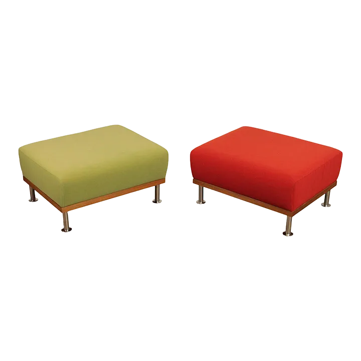 Late 20th Century Mid-Century Modern Style Upholstered Ottomans - A ...