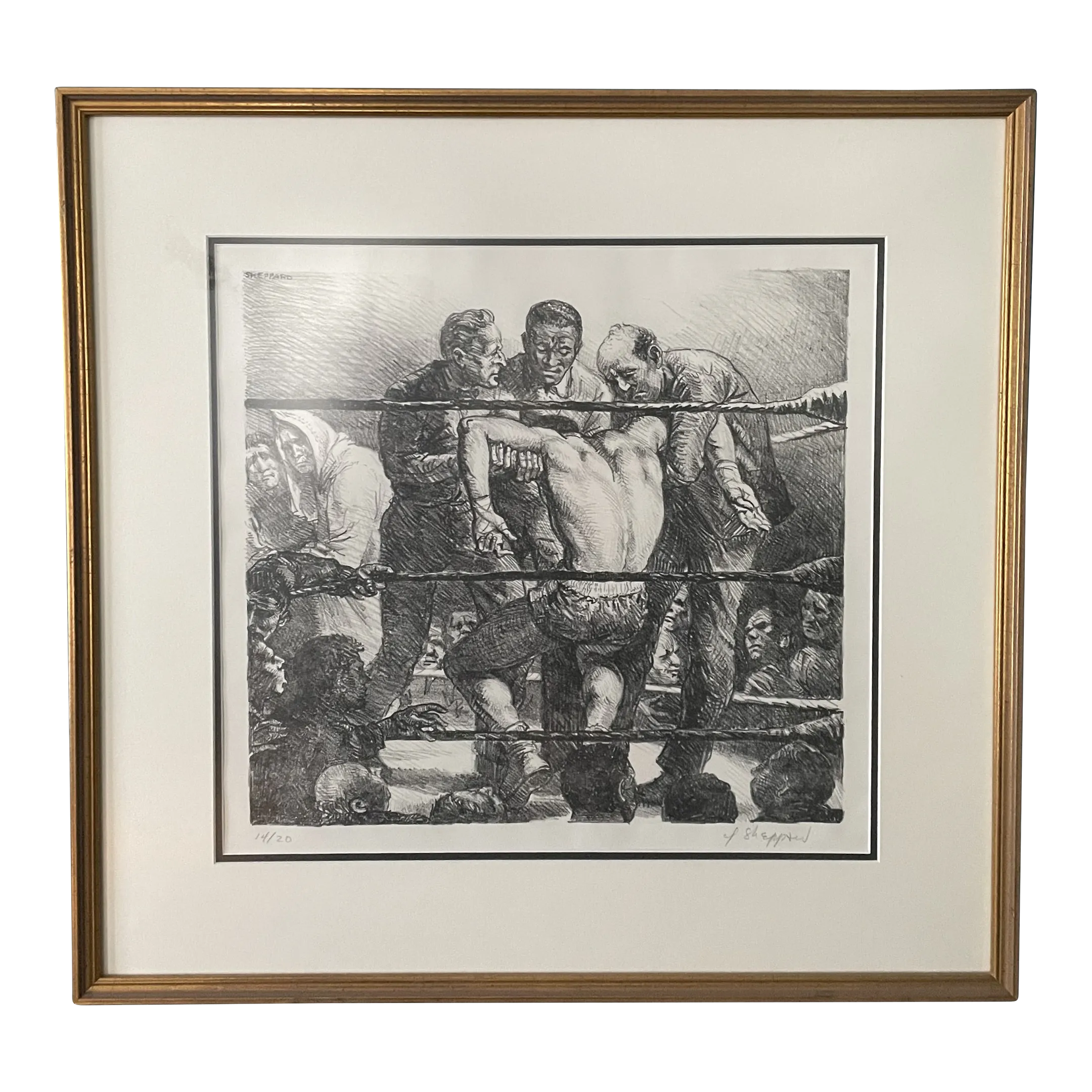 Joseph Sheppard Boxing Limited Edition Signed Lilthograph | Chairish