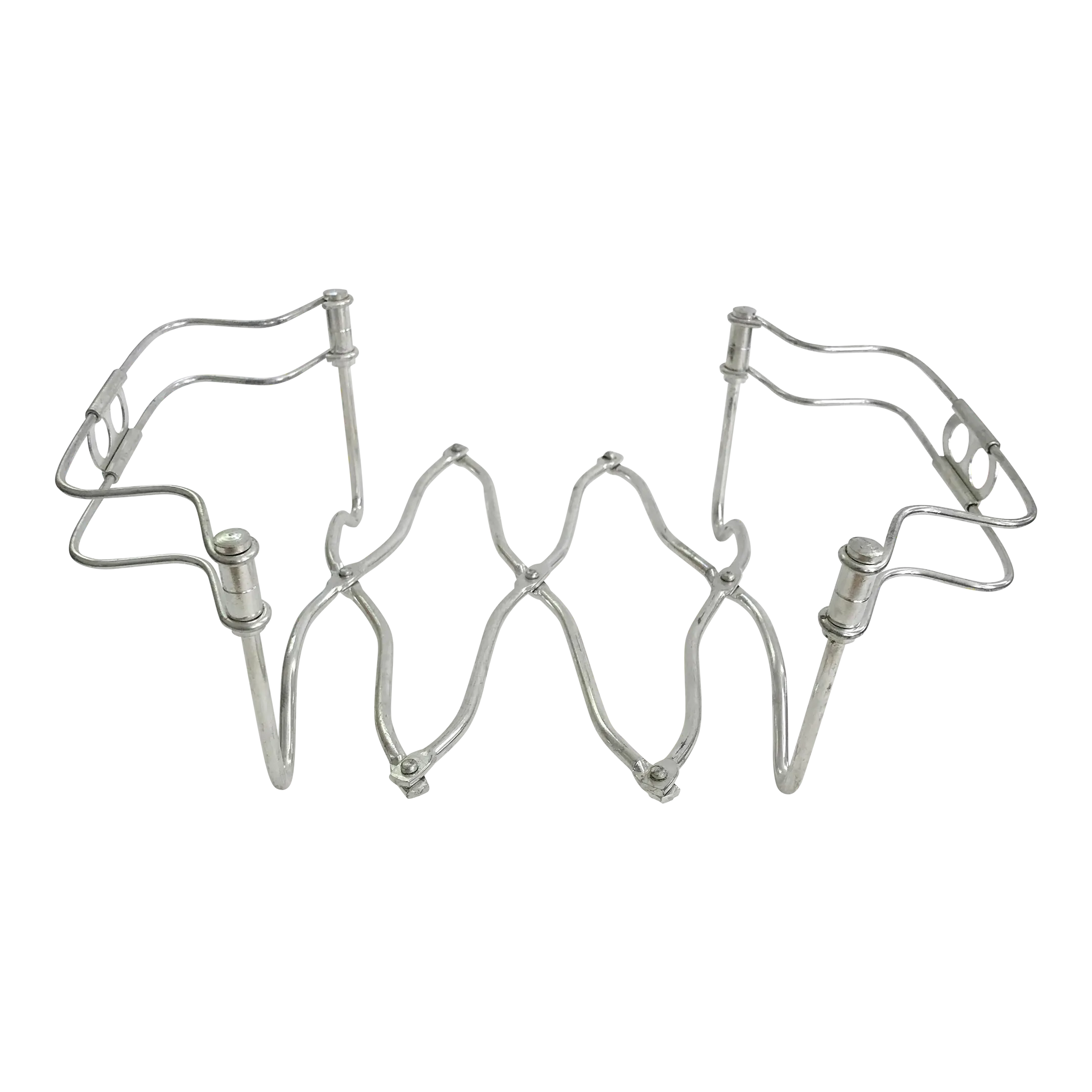 Late 20th Century Vintage Metal Folding Expanding Trivet With Handles ...