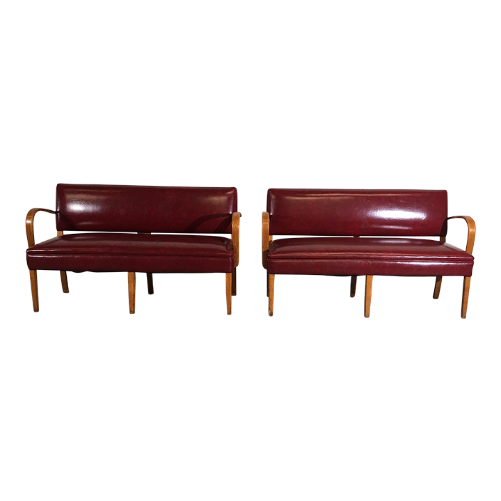 1950's Railroad Bench Set of 2 | Chairish