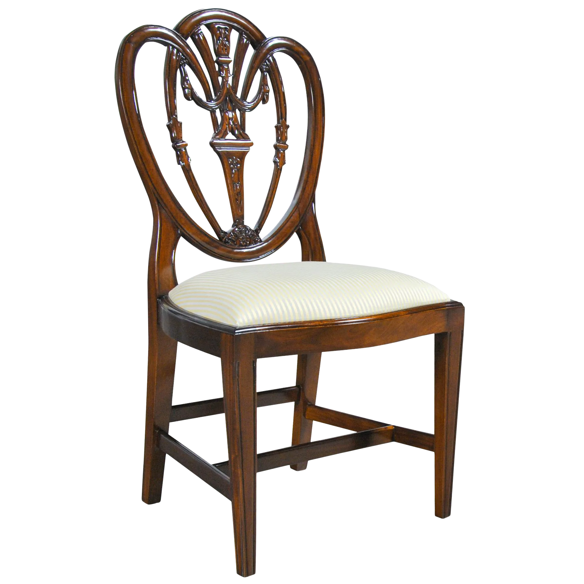Carved Shield Back Side Chair | Chairish