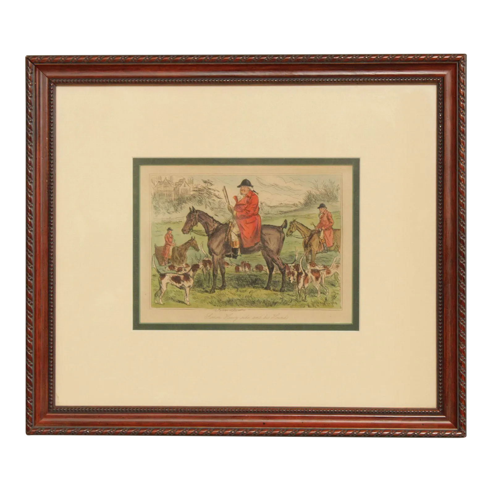 Antique English 'Simon Heavy-side and his Hounds' Engraving by John ...