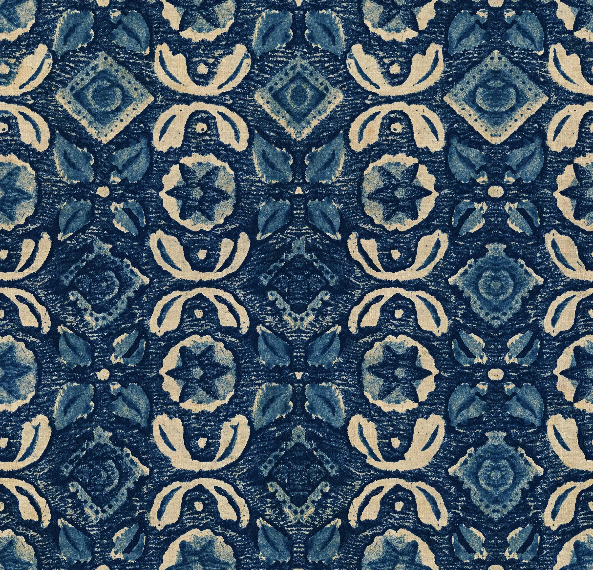 Varanasi Indigo Wallpaper | Chairish