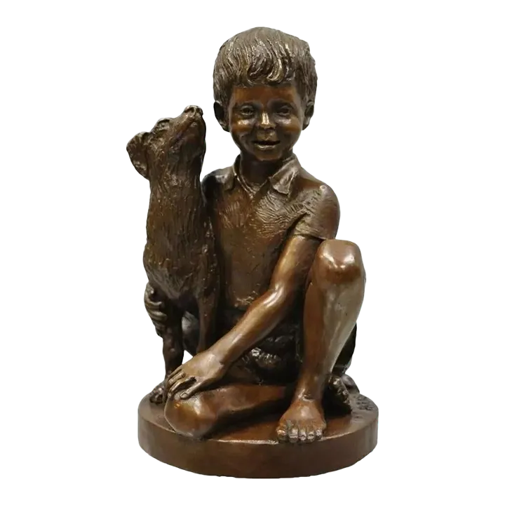 Vintage Bronze Charles Parks the Franklin Mint Statue Sculpture Boy ...