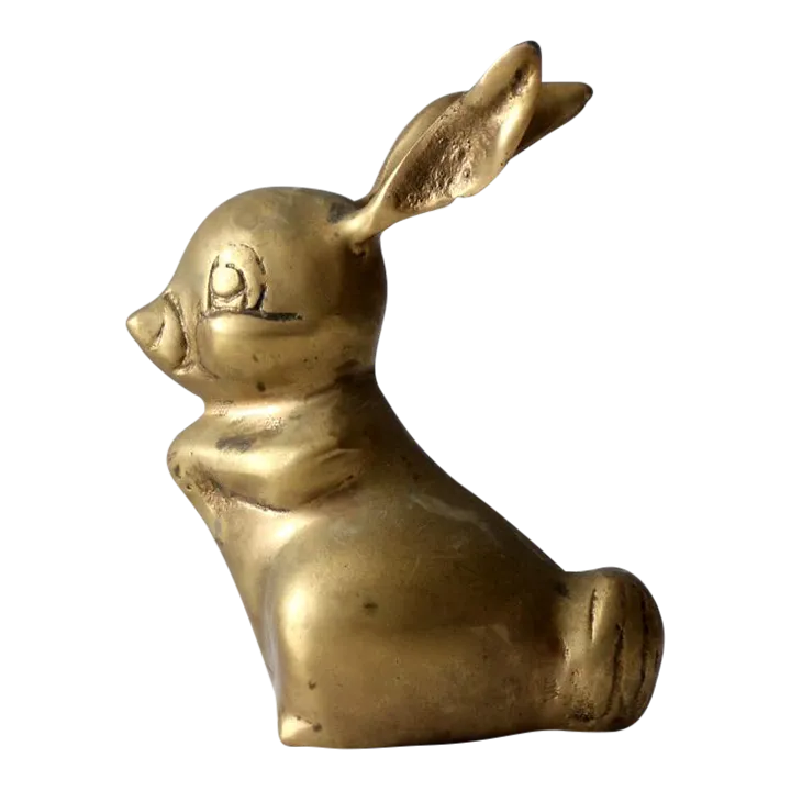 VIntage Brass Bunny Rabbit | Chairish
