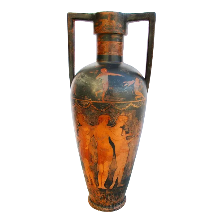 Antique Wedgewood Encaustic Decorated Black Basalt Greek Urn 18th ...