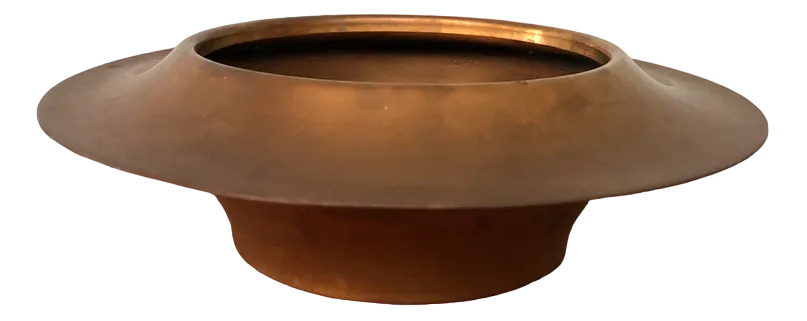 Italian Caspó in Brass Cachepot by Celestial Gallinaro, 1950s | Chairish