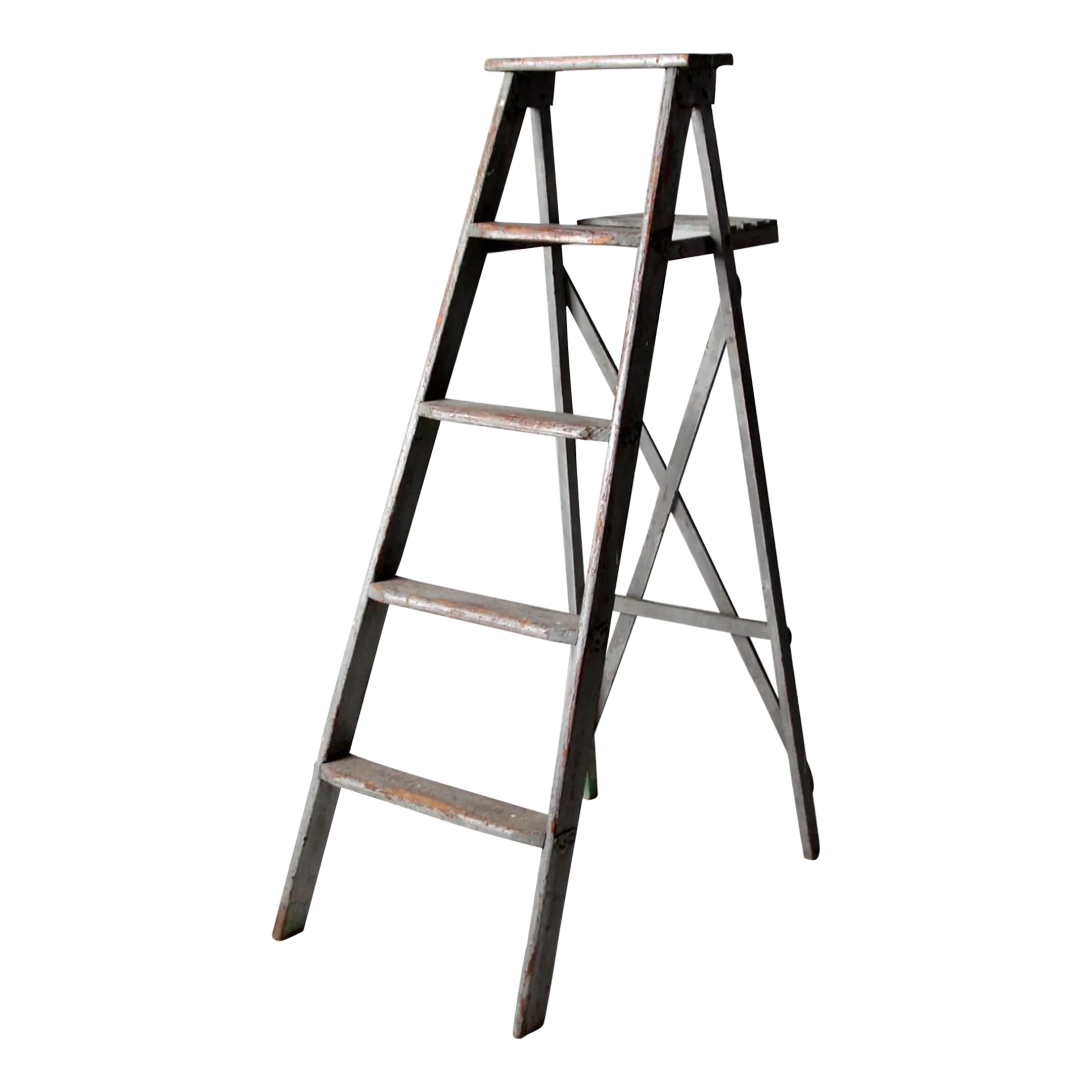 Vintage Wooden Painter's Ladder | Chairish