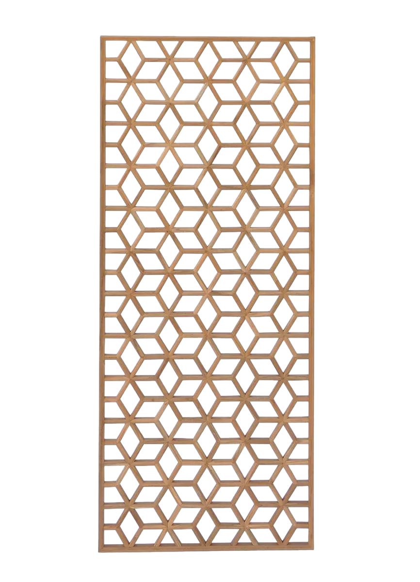 Rectangular Plain Wood Geometric Pattern Wall Panel | Chairish
