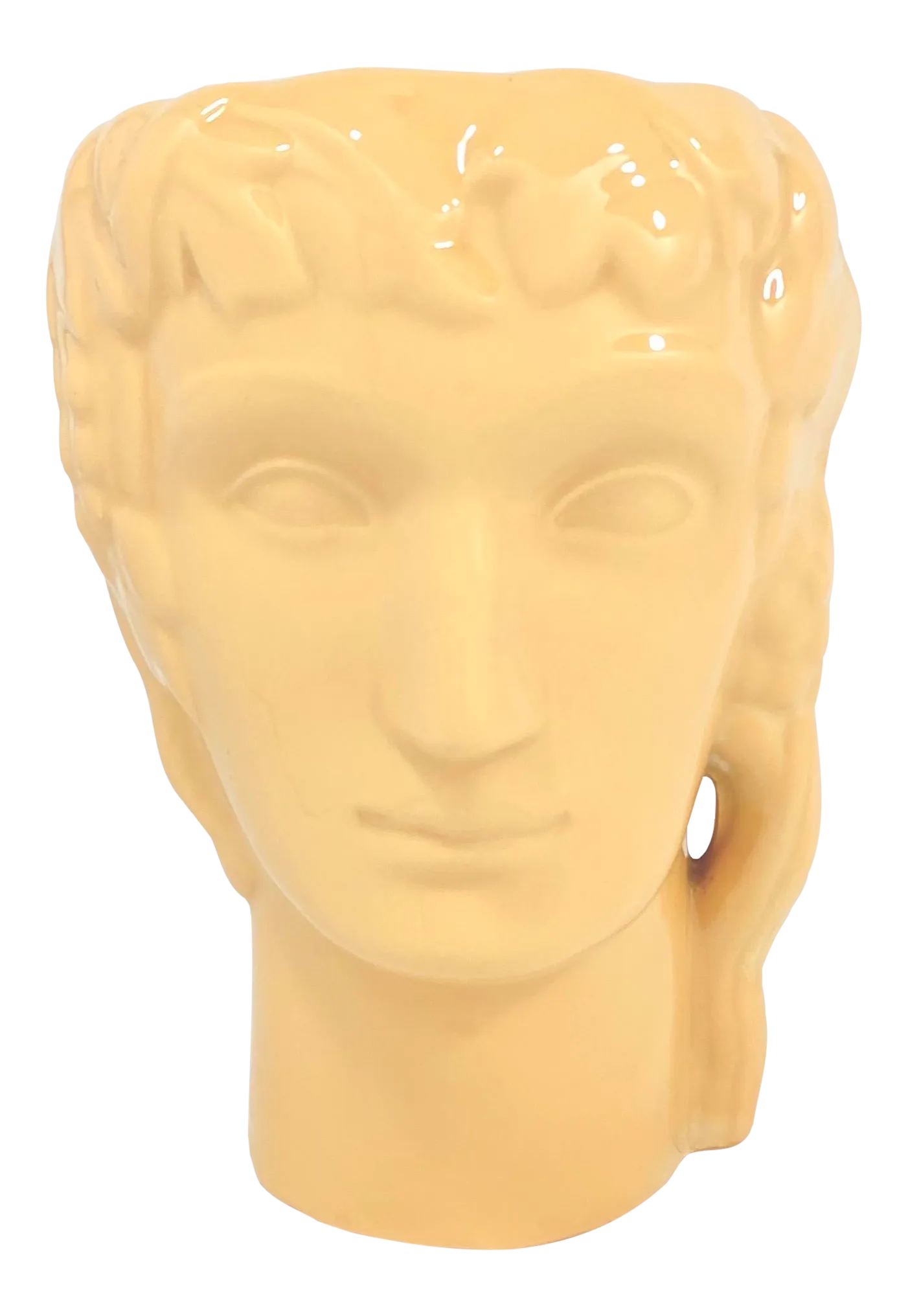 Vintage Ceramic Caesar Bust Vase Planter | Chairish