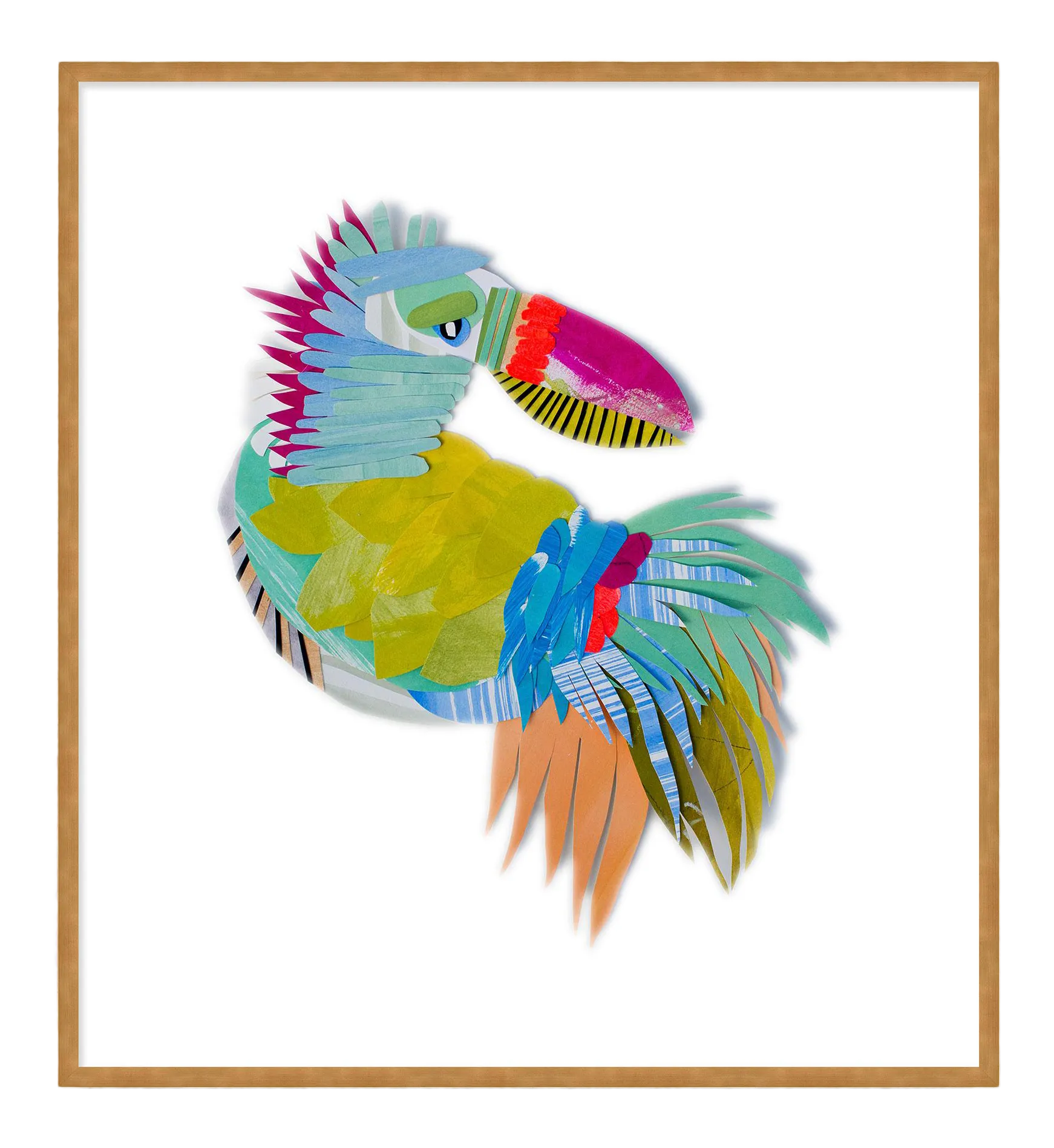 Zazu by Melvin G in Gold Framed Paper, Small Art Print | Chairish