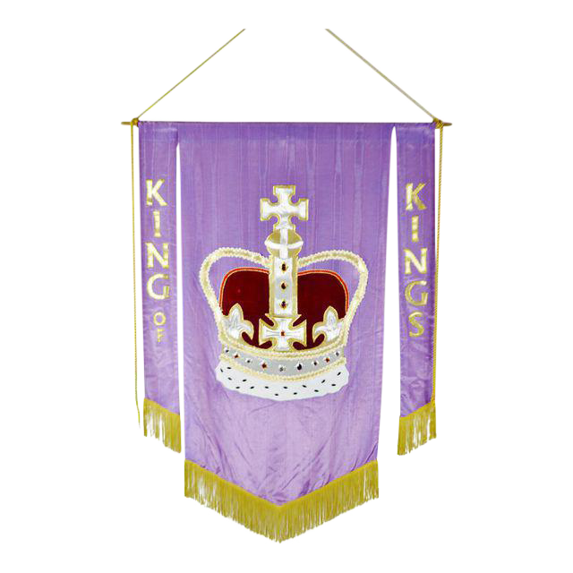 Vintage Handmade King of Kings Church Banner | Chairish