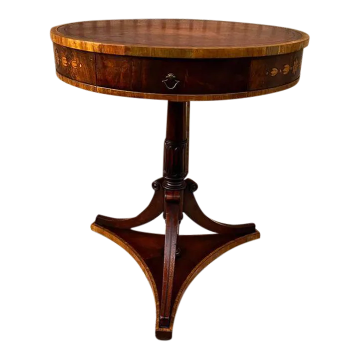 Early 20th Century Weiman English Regency Style Mahogany & Leather Top ...