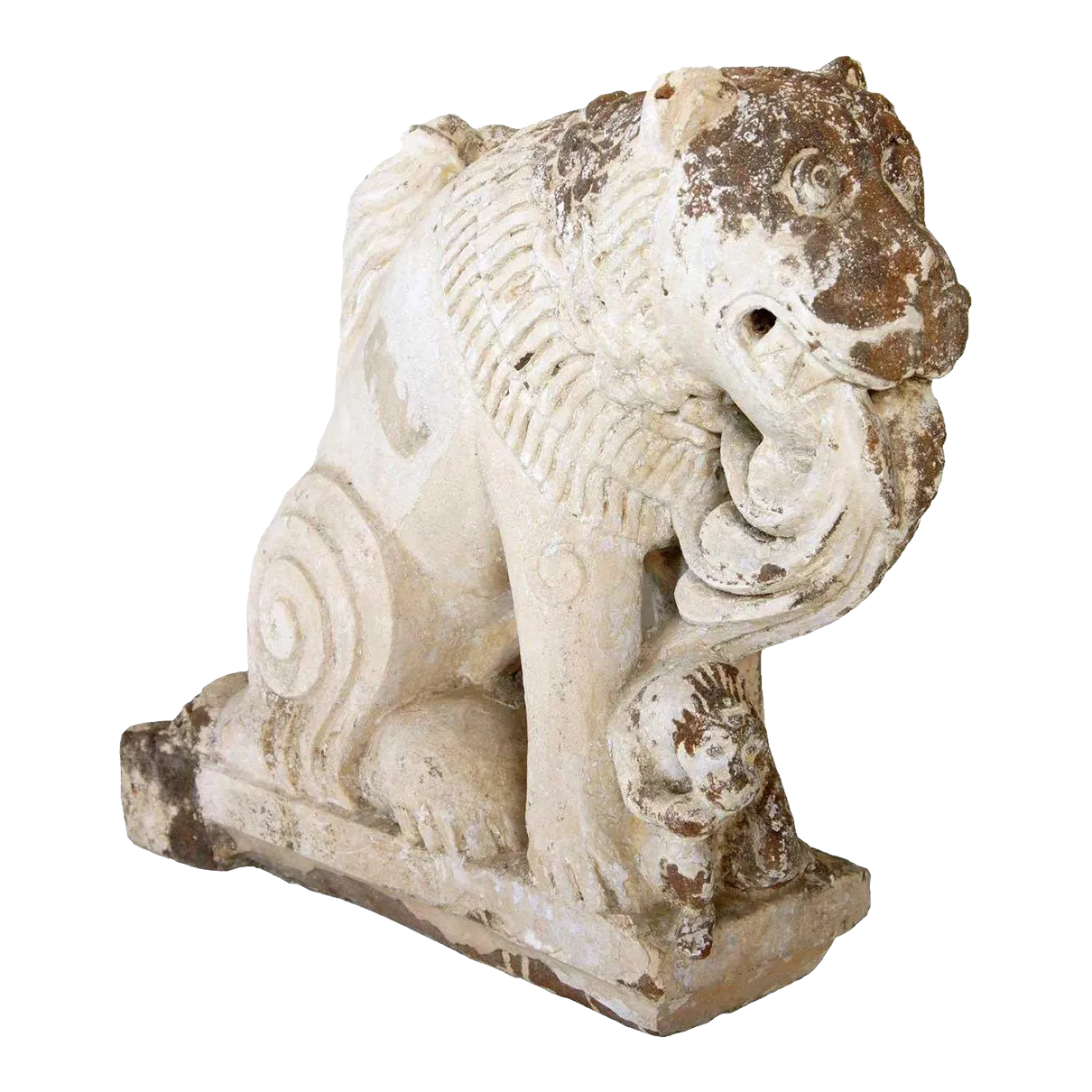 17th Century Indian Stone Vyala Architectural Bracket | Chairish