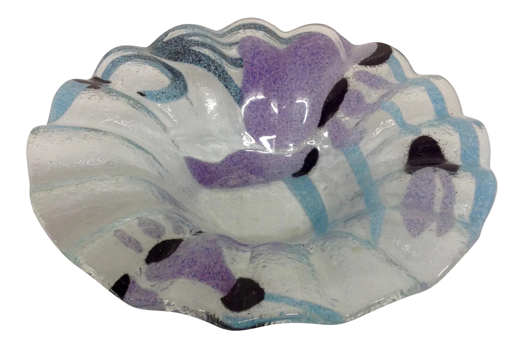 Higgins Fused Glass Bowl | Chairish