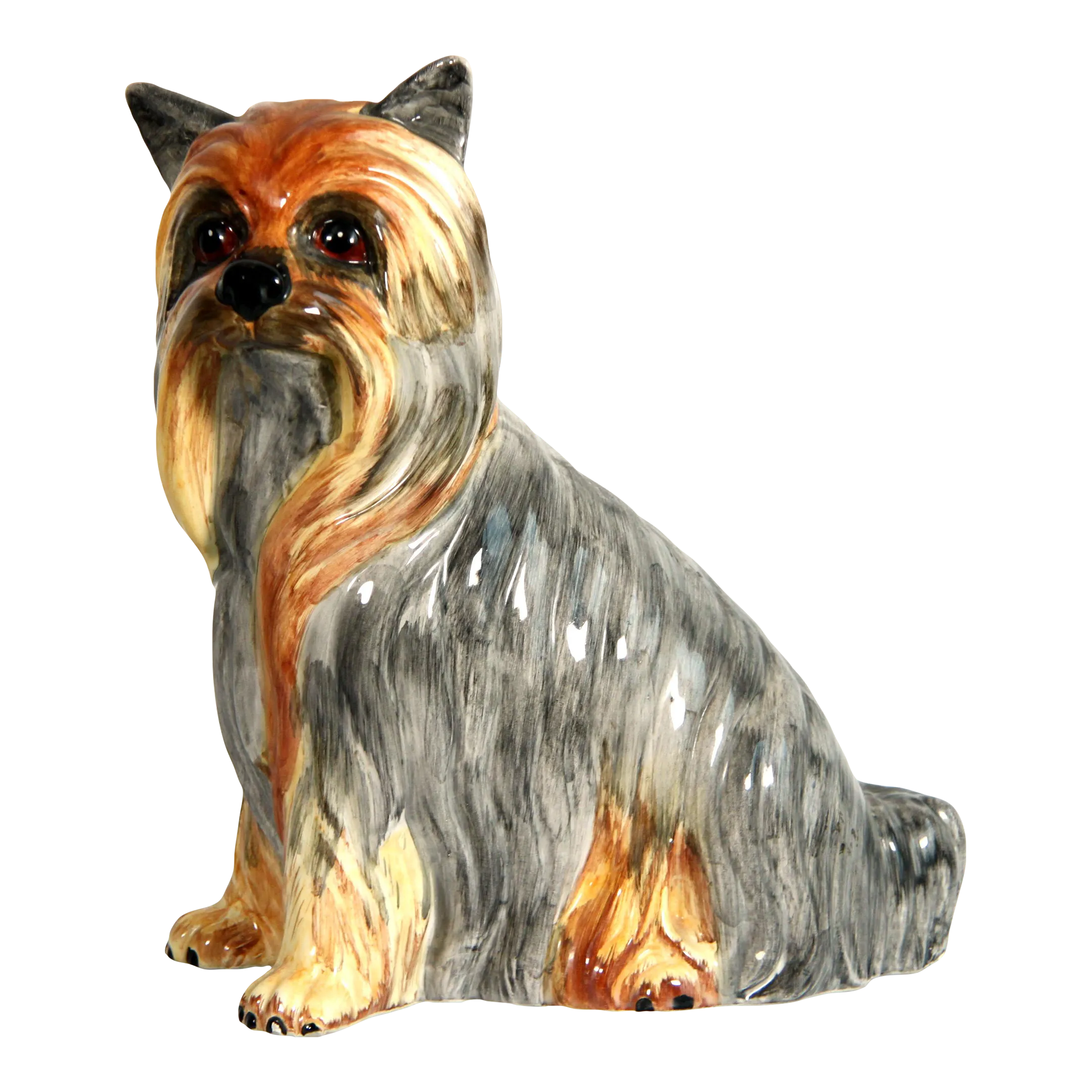 Vintage Italian Pottery Life Size Yorkshire Terrier Yorkie Ceramic ...