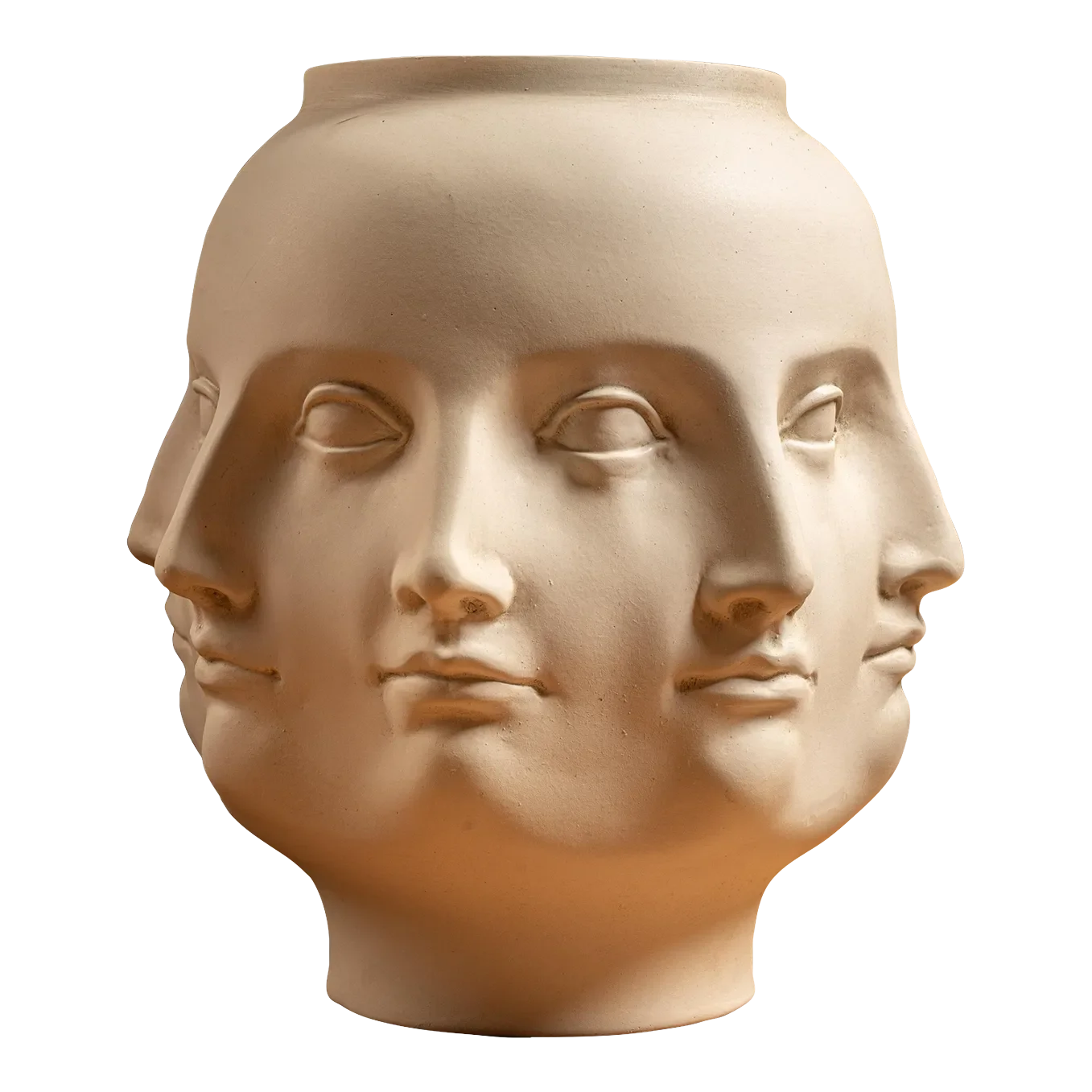 2005 Modern Abstract Perpetual Face Resin Vase | Chairish