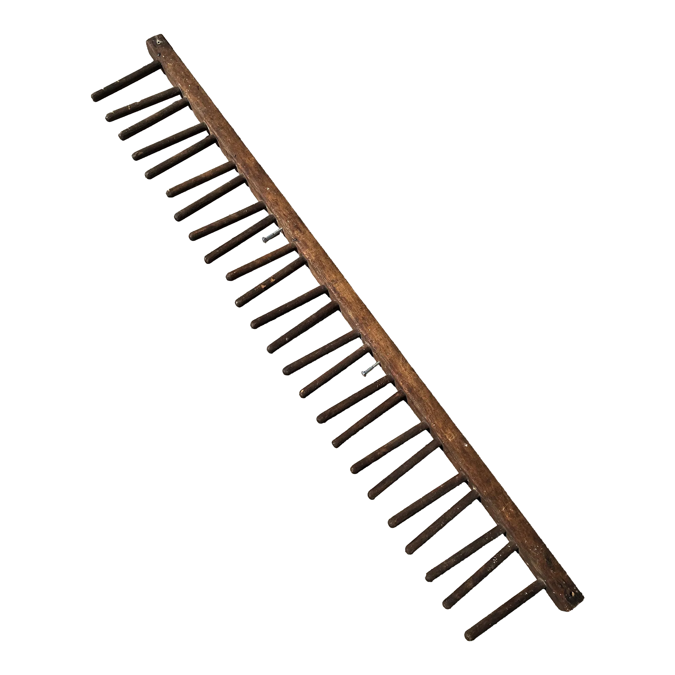 Early 20th Century Primitive Factory Wooden Peg Shoe/Candle Wall Drying ...