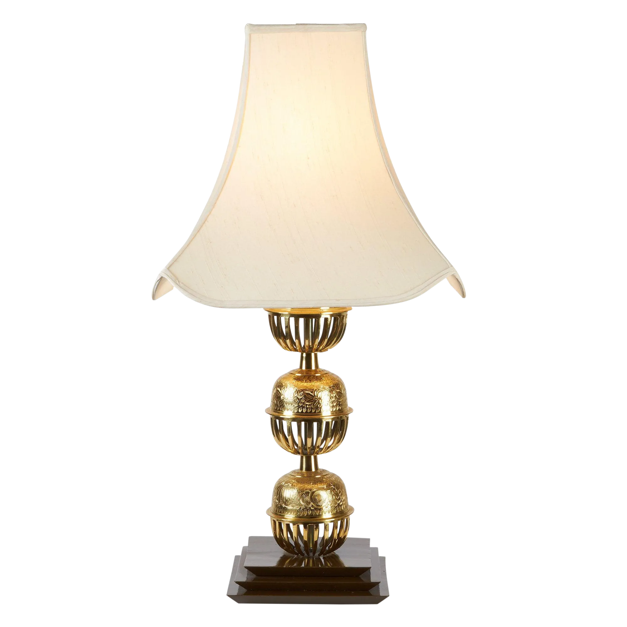 Chinoiserie Incense Ball Table Lamp | Chairish