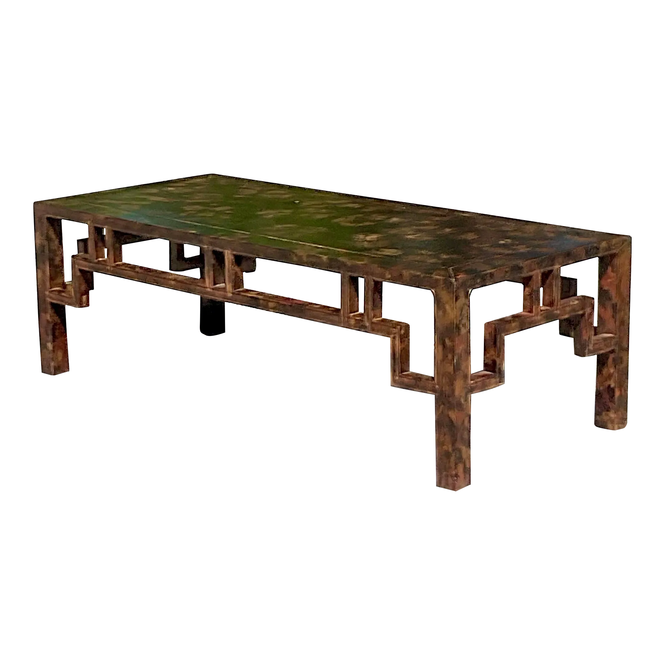 Vintage Boho Fretwork Coffee Table | Chairish