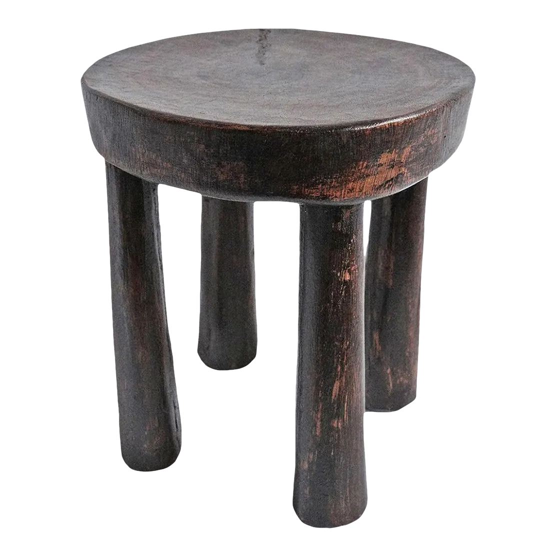 Vintage West African Wood Stool | Chairish
