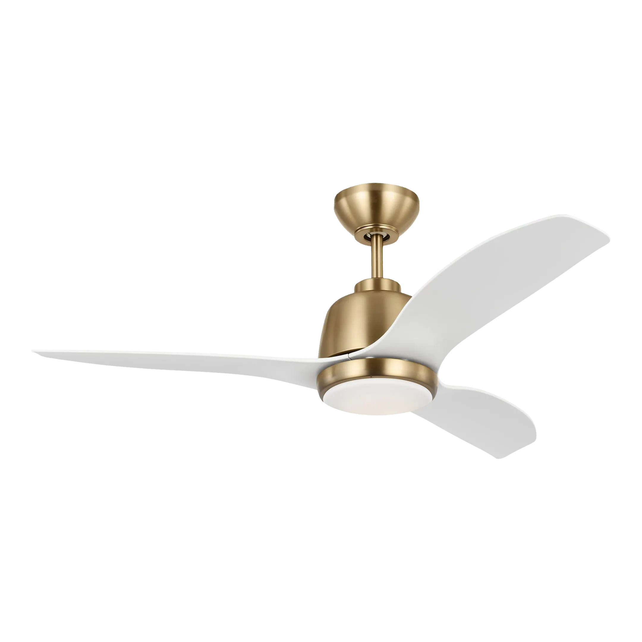 Visual Comfort Fan Avila 44" LED Ceiling Fan in Satin Brass and Matte ...