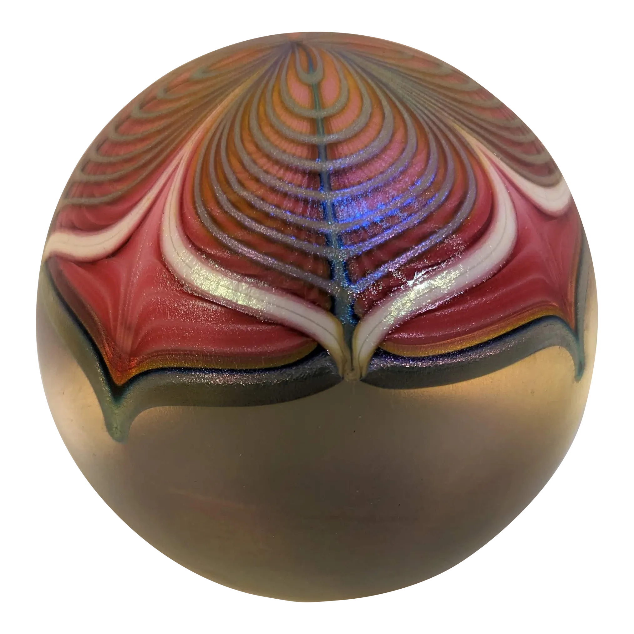1986 Stuart Abelman Art Nouveau Paperweight | Chairish