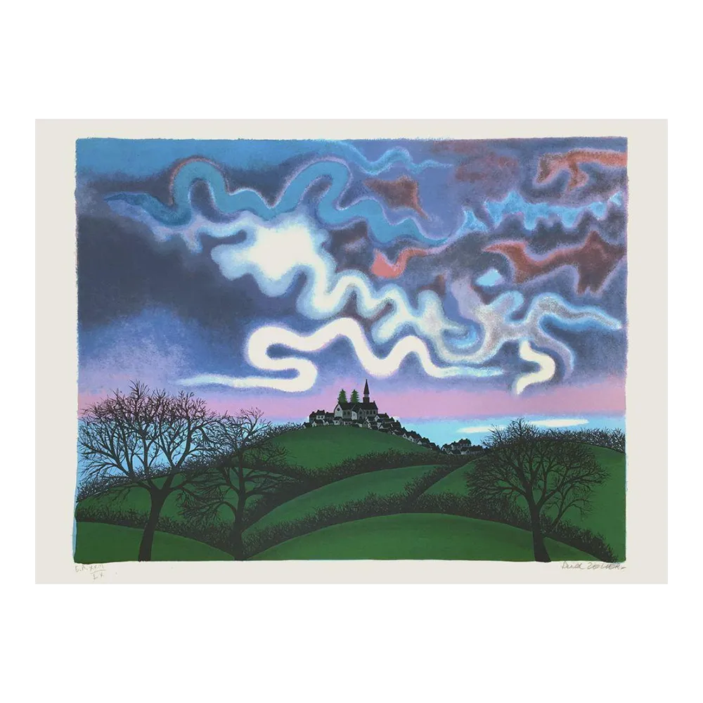 1975 Fred Zeller Evening Storm Lithograph | Chairish
