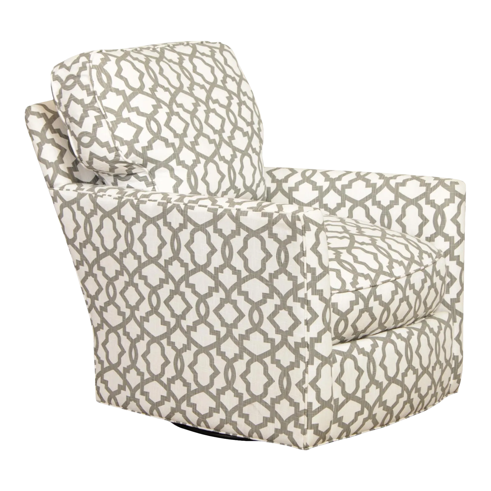 2020s Lee Industries Custom Upholstered Swivel Lounge Chair | Chairish