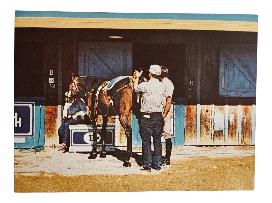 Late 20th Century "Lucky Penny (Horse Stable)" Figurative Lithograph by ...