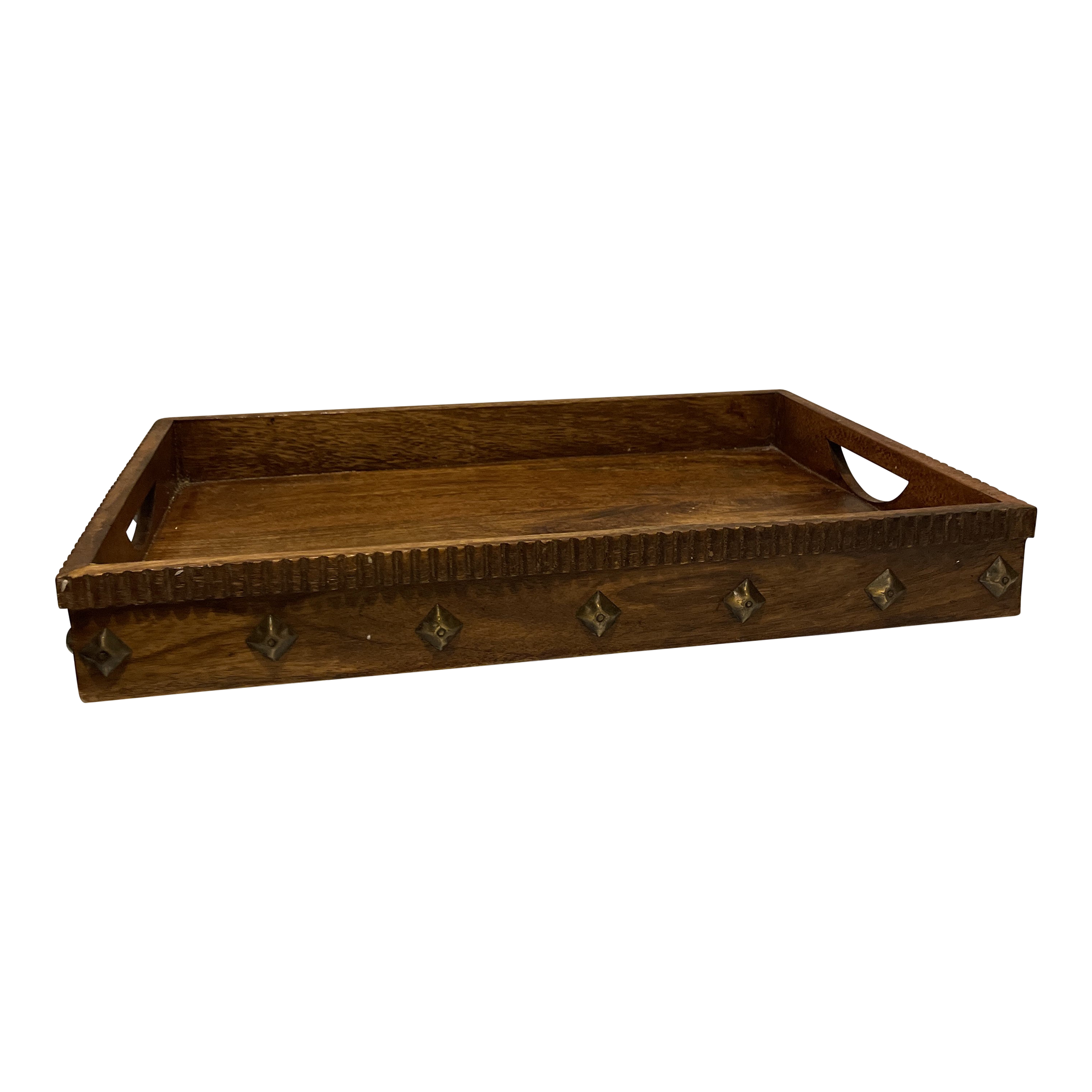 Vintage Mahogany Tray | Chairish