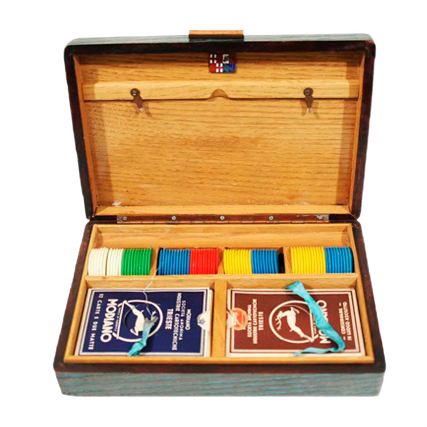 Italian Wooden Game Box, 1940s | Chairish