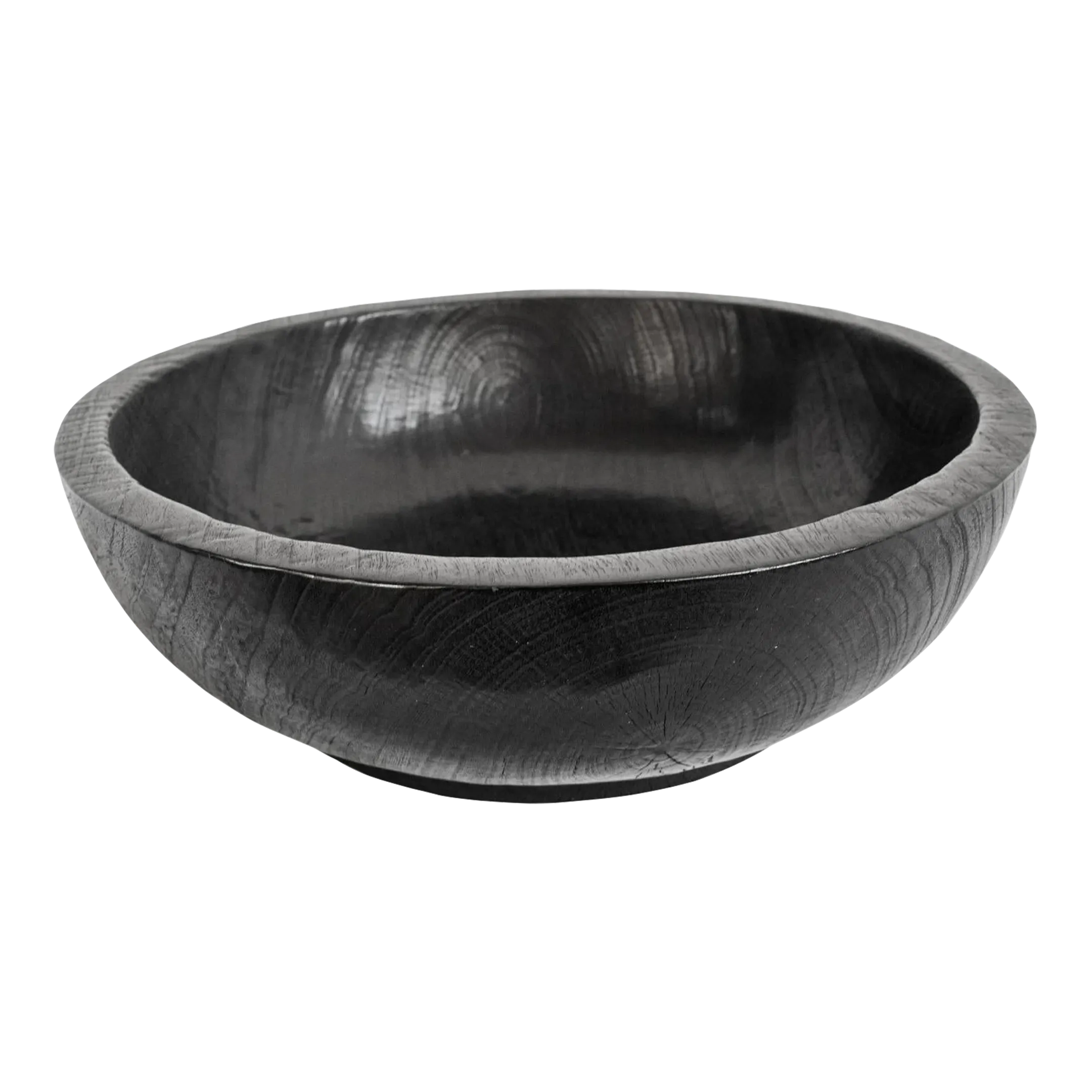 Java Ebony Teak Wood Bowl | Chairish