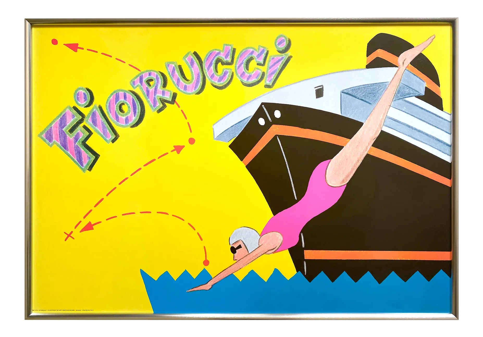 Fiorucci Vintage 1976 Post Modern New Wave Italian Fashion Lithograph ...