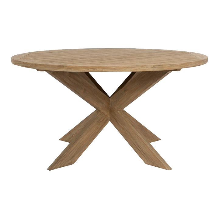 Sunset West Outdoor 56" Round Dining Table in Coastal Teak | Chairish